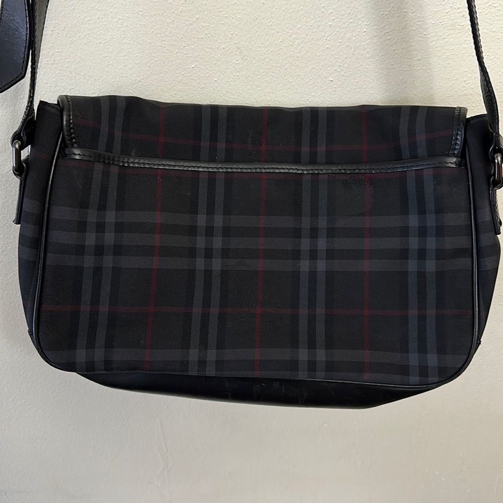 Burberry Gray Plaid Laptop/ Briefcase - Gem
